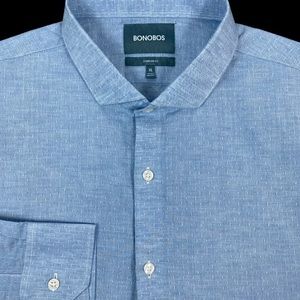 Bonobos | Shirts | Bonobos Mens Sky Blue Cotton Linen Blend | Poshmark